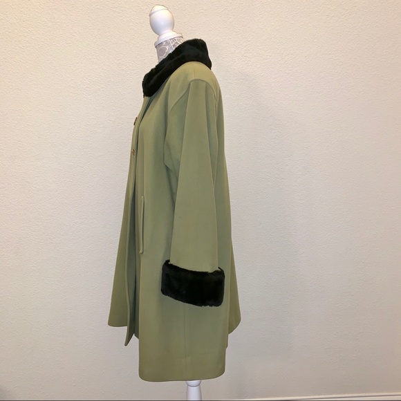 NUDE | Jackets & Coats | Vintage Beautiful Avocado Green Cashmere Coat ...